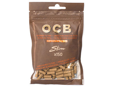 OCB Unbleached Slim Virgin Filter Tips x150 - Johnny's Tobacconist