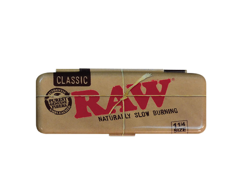 RAW 1/4 Size Rolling Paper Metal Tin - Johnny's Tobacconist