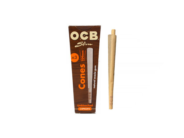 OCB Virgin Unbleached King Size Slim Cones - Johnny's Tobacconist